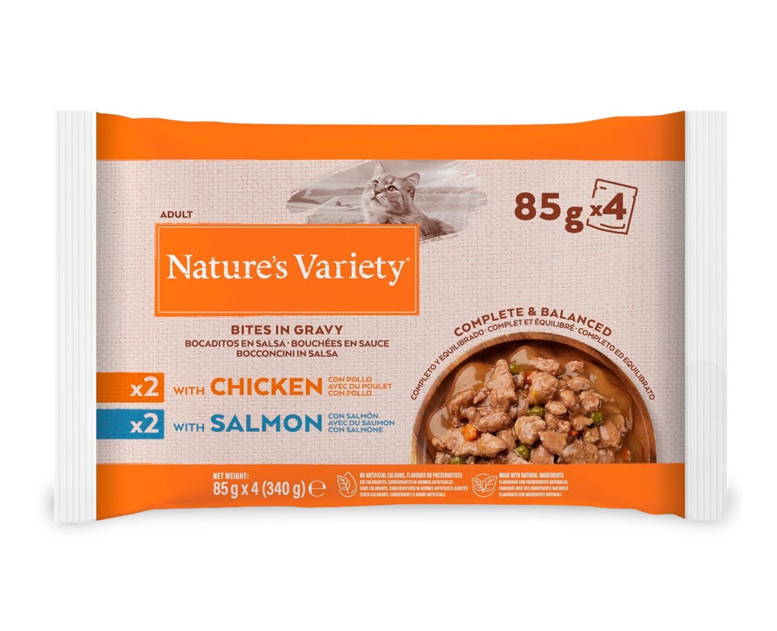 Nature's Variety Multipack Gato Adulto Frango e Salmão Alimento Húmido ...